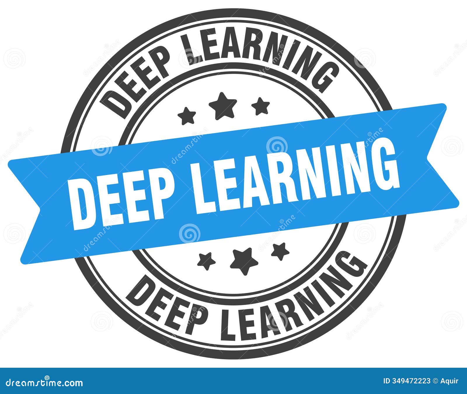 Deep Learning Stamp. Deep Learning Label on Transparent Background ...