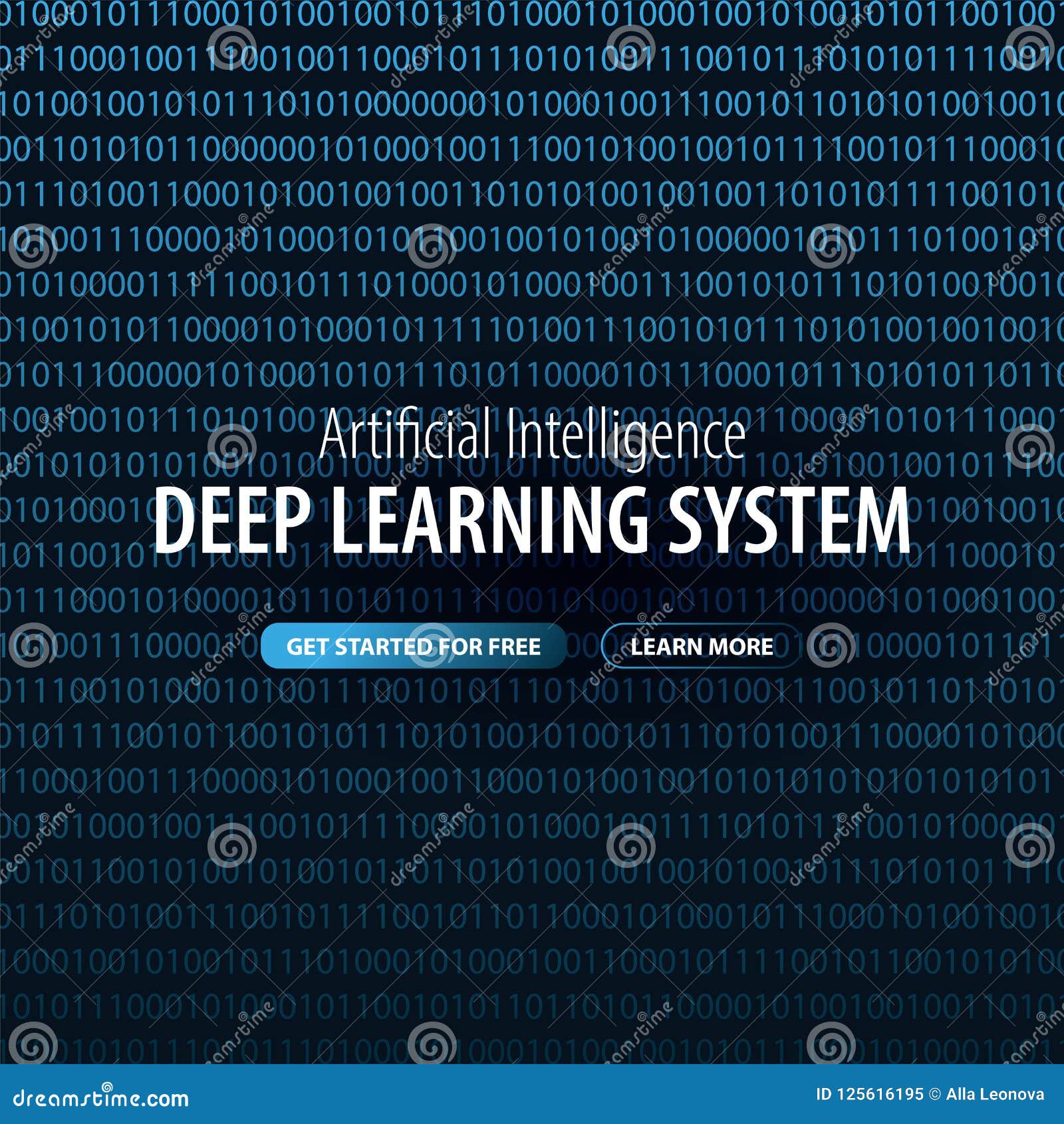Deep Learning System. Banner for Social Media. Vector Illustration ...
