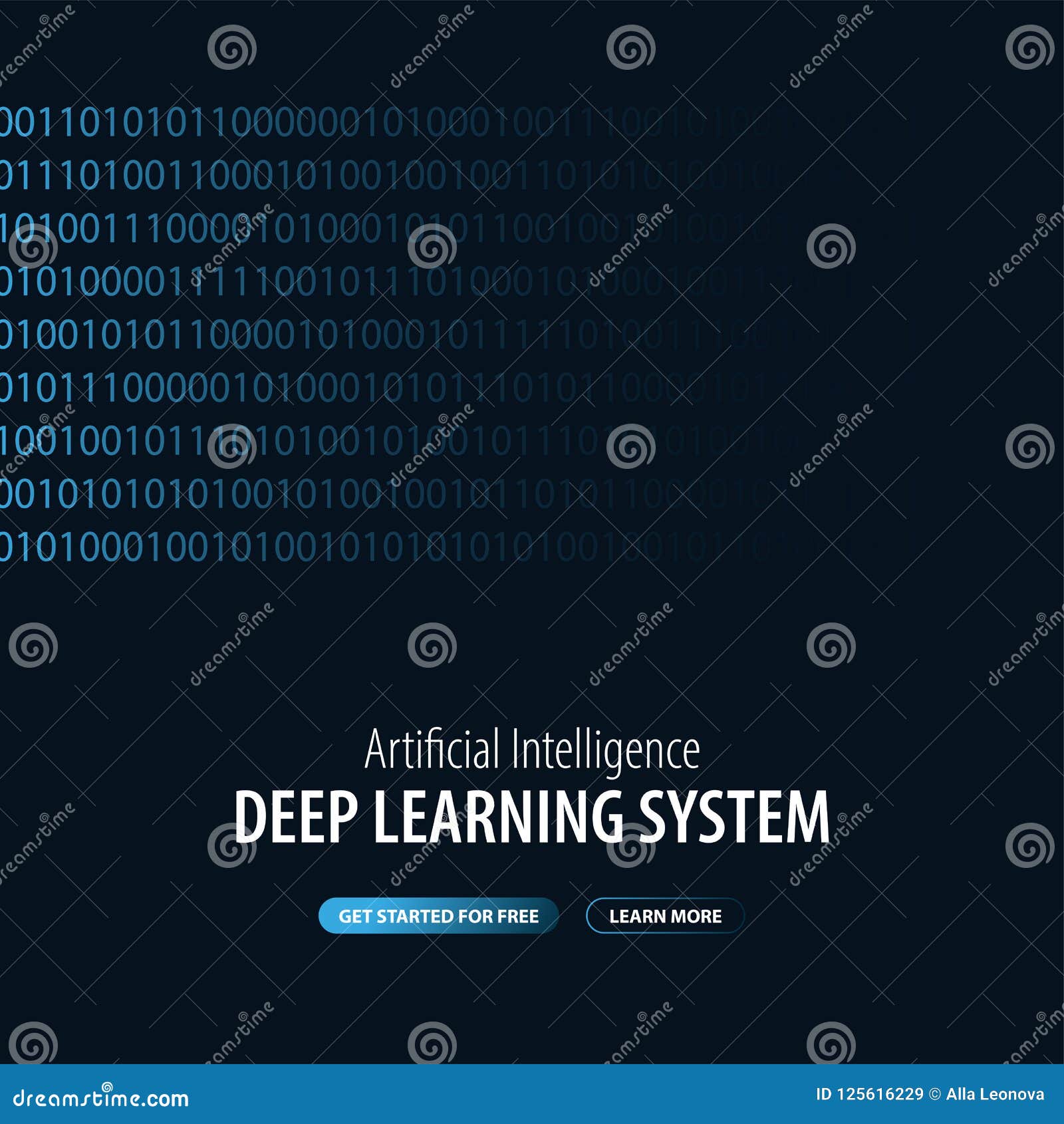 Deep Learning System. Banner for Social Media. Vector Illustration ...