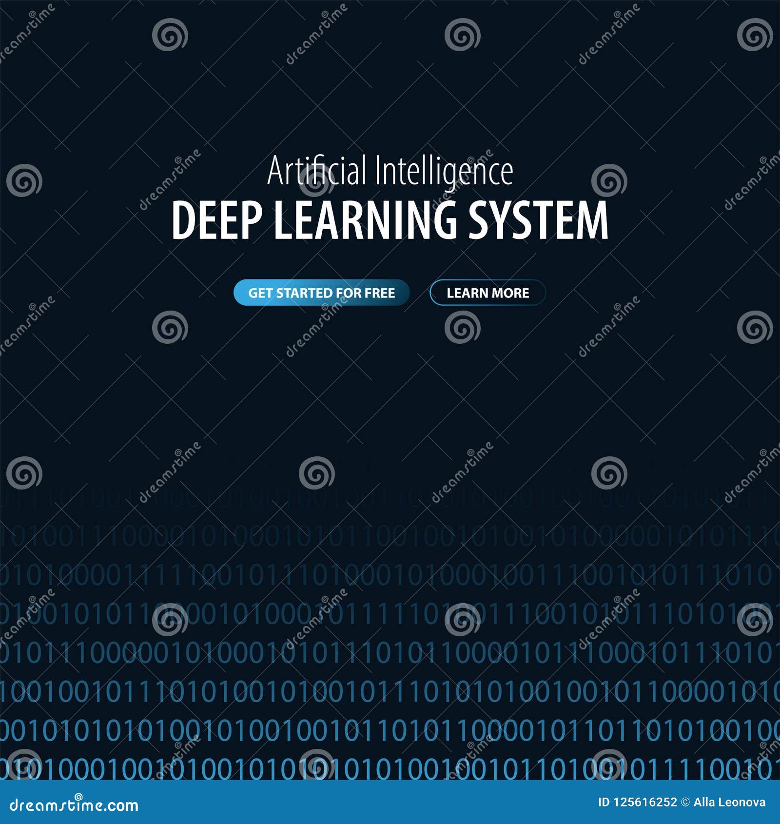 Deep Learning System. Banner for Social Media. Vector Illustration ...