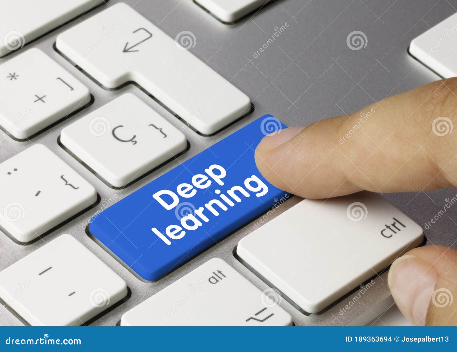Deep Learning - Inscription on Blue Keyboard Key Stock Photo - Image of ...