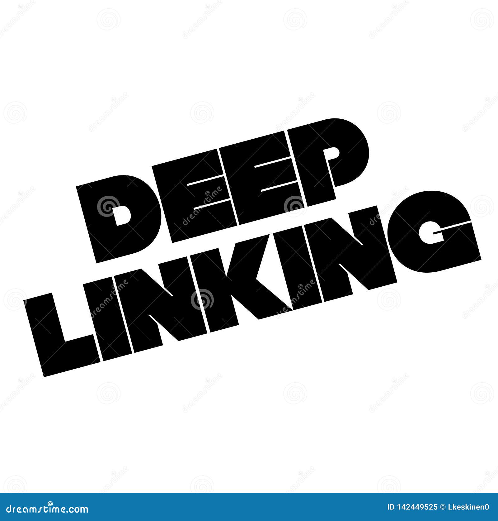 Deep Linking Stamp On White Cartoon Vector | CartoonDealer.com #142449525