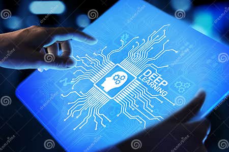 Deep Machine Learning Artificial Intelligence AI Technology Concept on ...