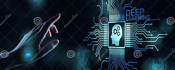 Deep Machine Learning Artificial Intelligence AI Technology Concept on ...