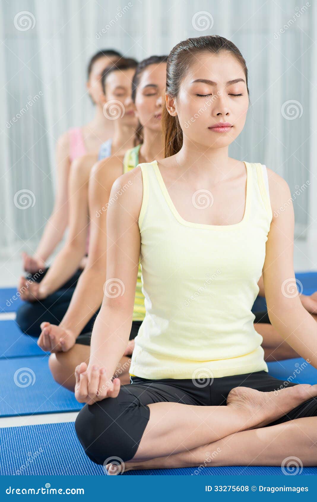 Deep meditation stock photo. Image of people, inside - 33275608