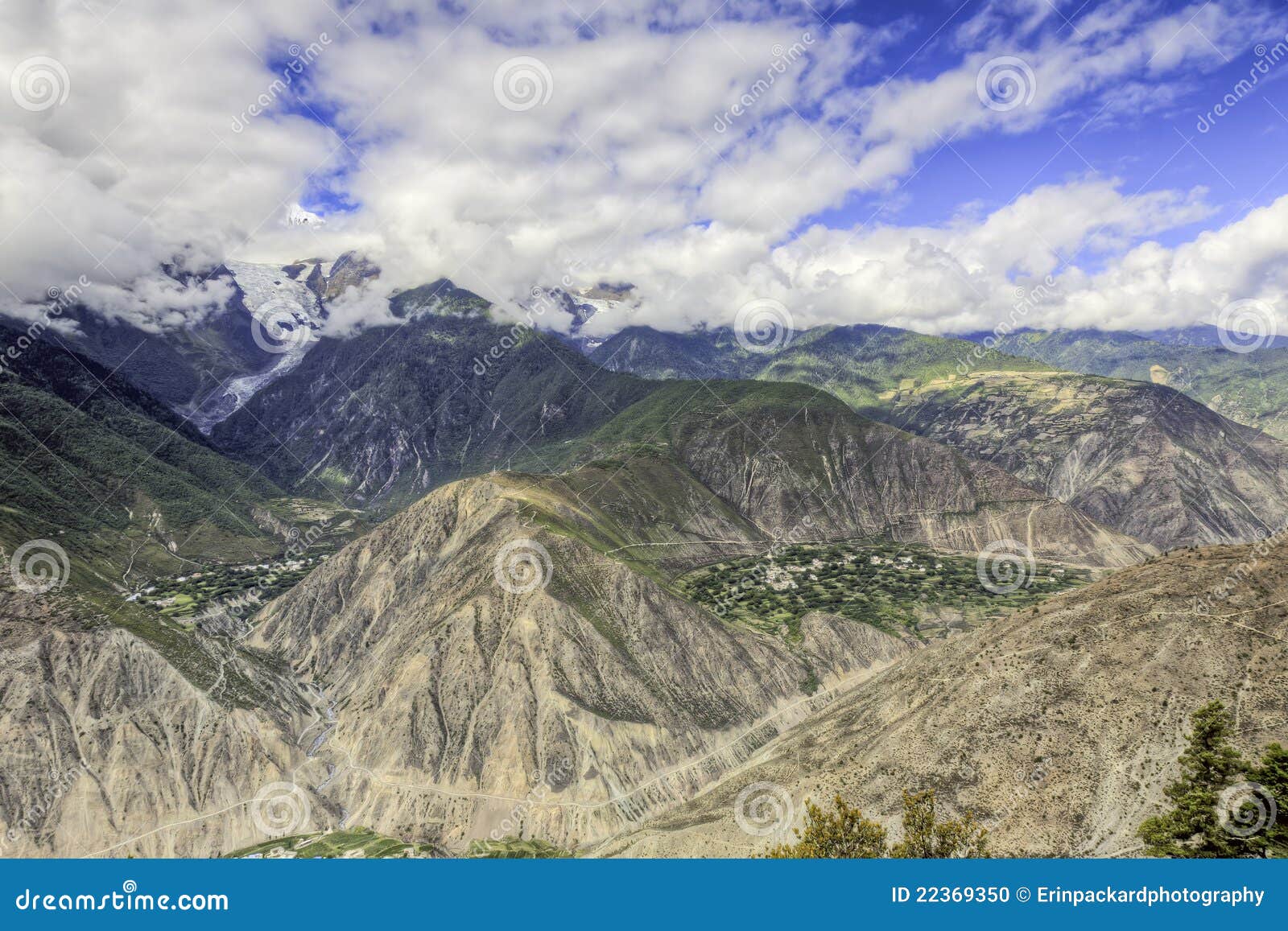 Deep Mountain Valleys stock photo. Image of clouds, deep - 22369350