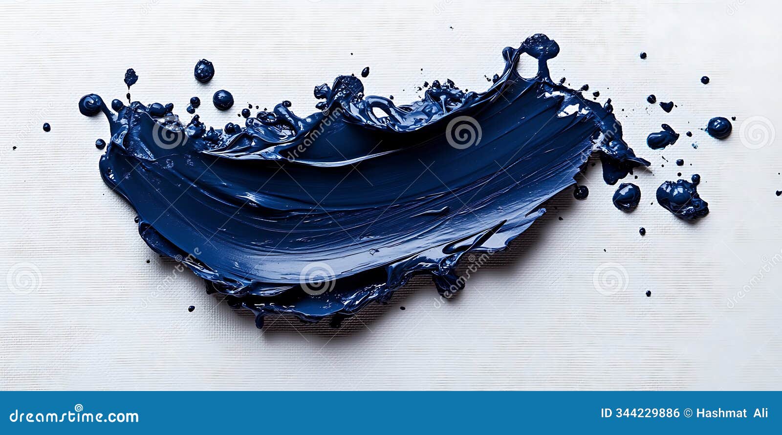 Deep Navy Blue Paint Splash Isolated on a Solid White Canvas Stock ...
