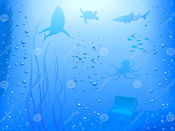 Deep Ocean (Vector) stock vector. Illustration of fish - 4134543