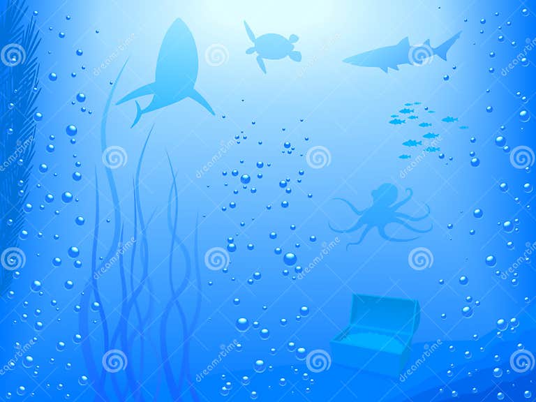 Deep Ocean (Vector) stock vector. Illustration of fish - 4134543