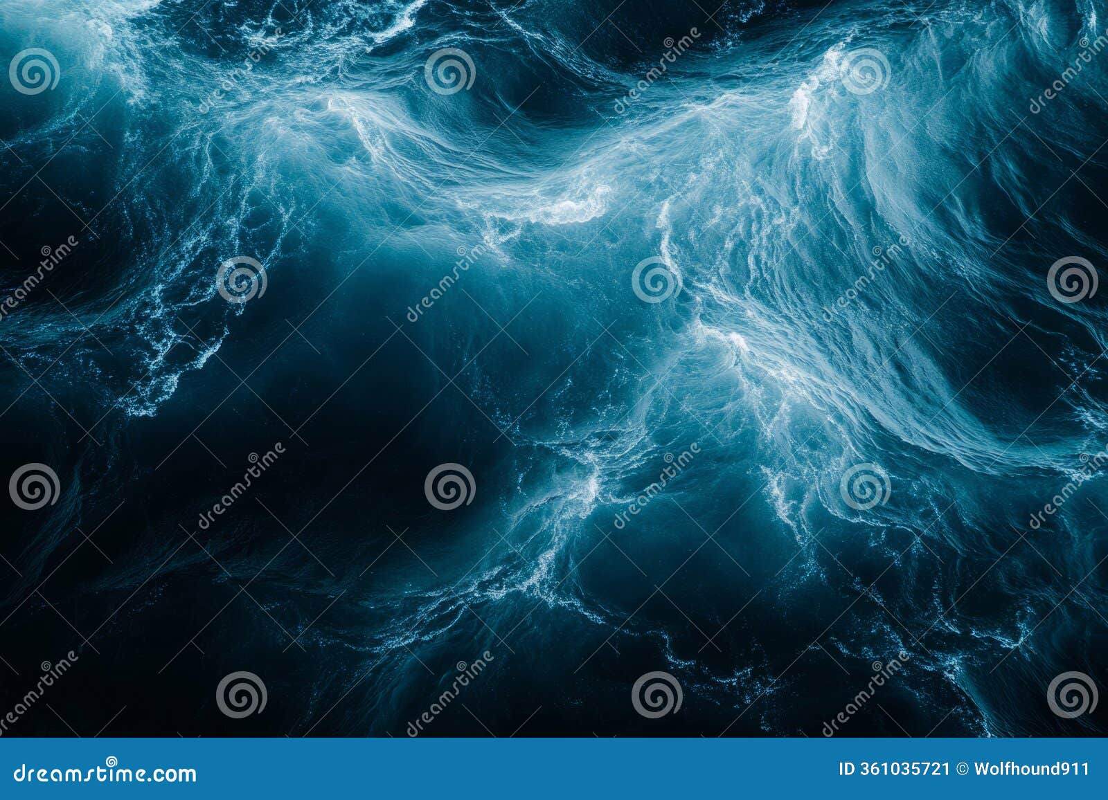 Deep Oceanic Blue Abstract Background with Smooth Waveforms ...
