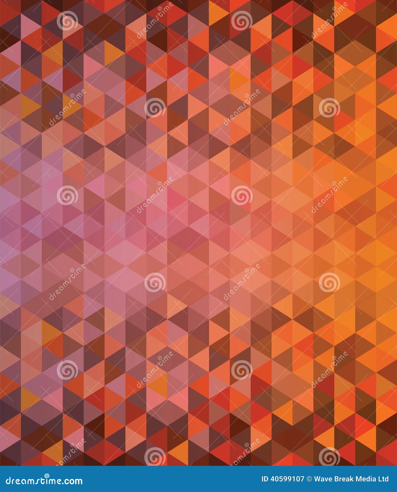 Deep Orange and Brown Triangle Pattern Stock Vector - Illustration of ...