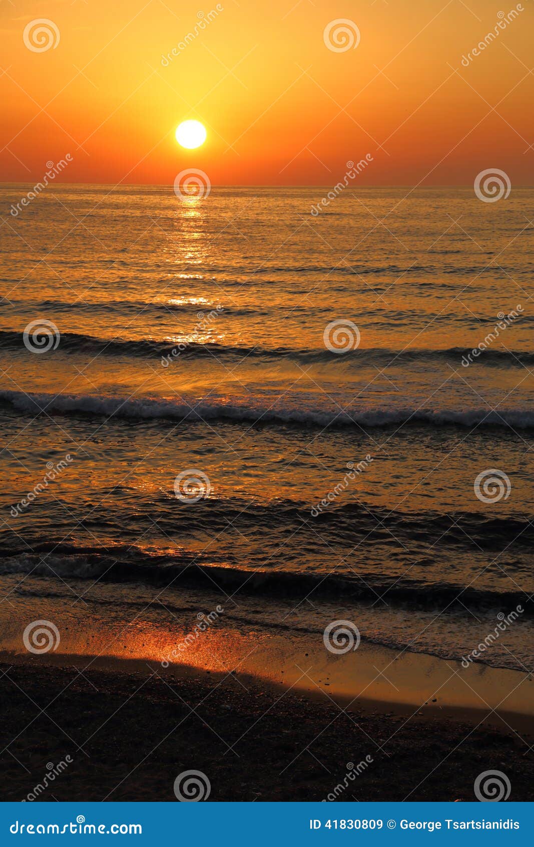Deep orange color sunset stock image. Image of crete - 41830809