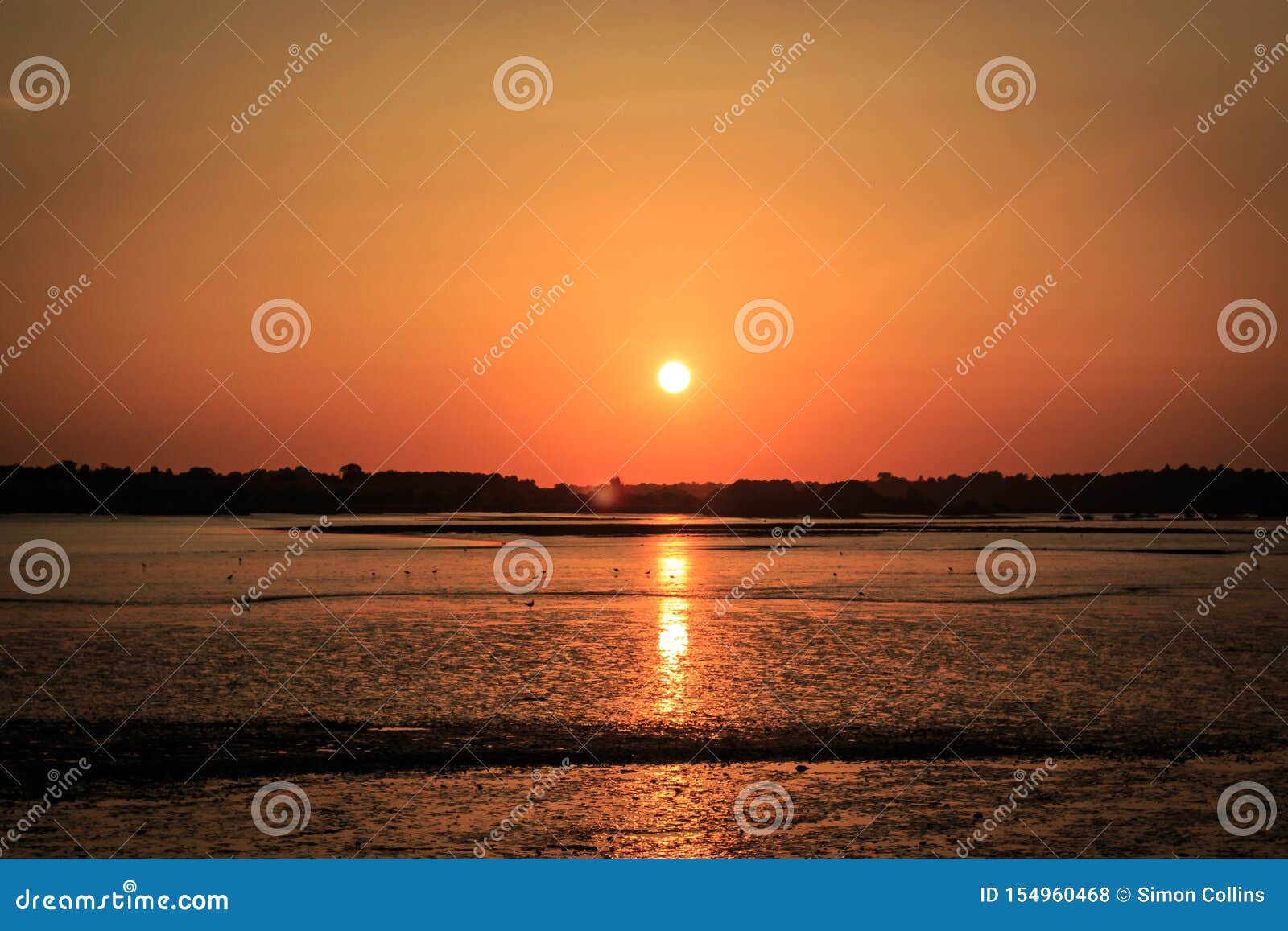 Deep Orange and Red Sunset on the Suffolk Coast Stock Photo - Image of ...