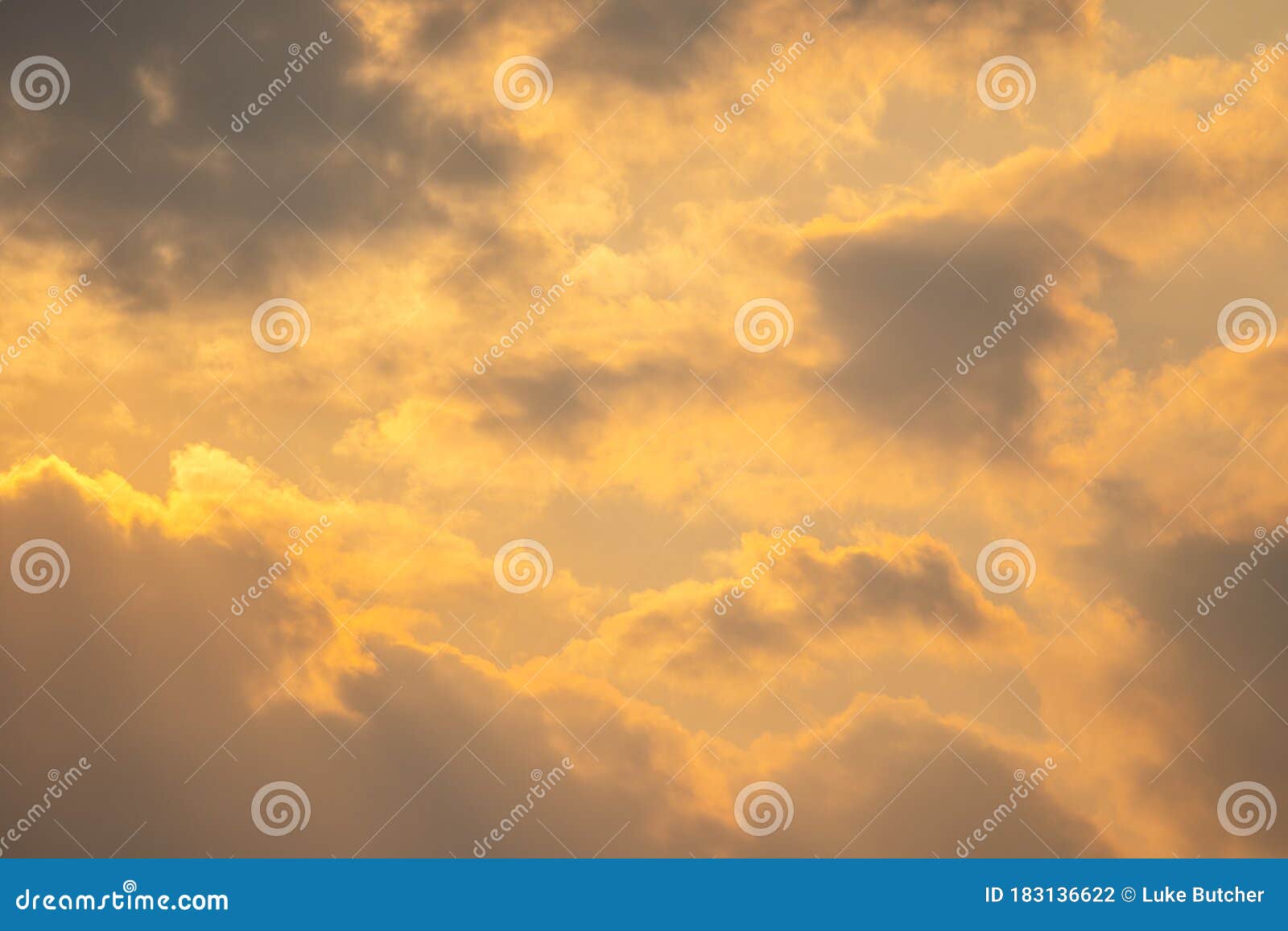 Deep Orange Sunset Clouds stock photo. Image of graphic - 183136622