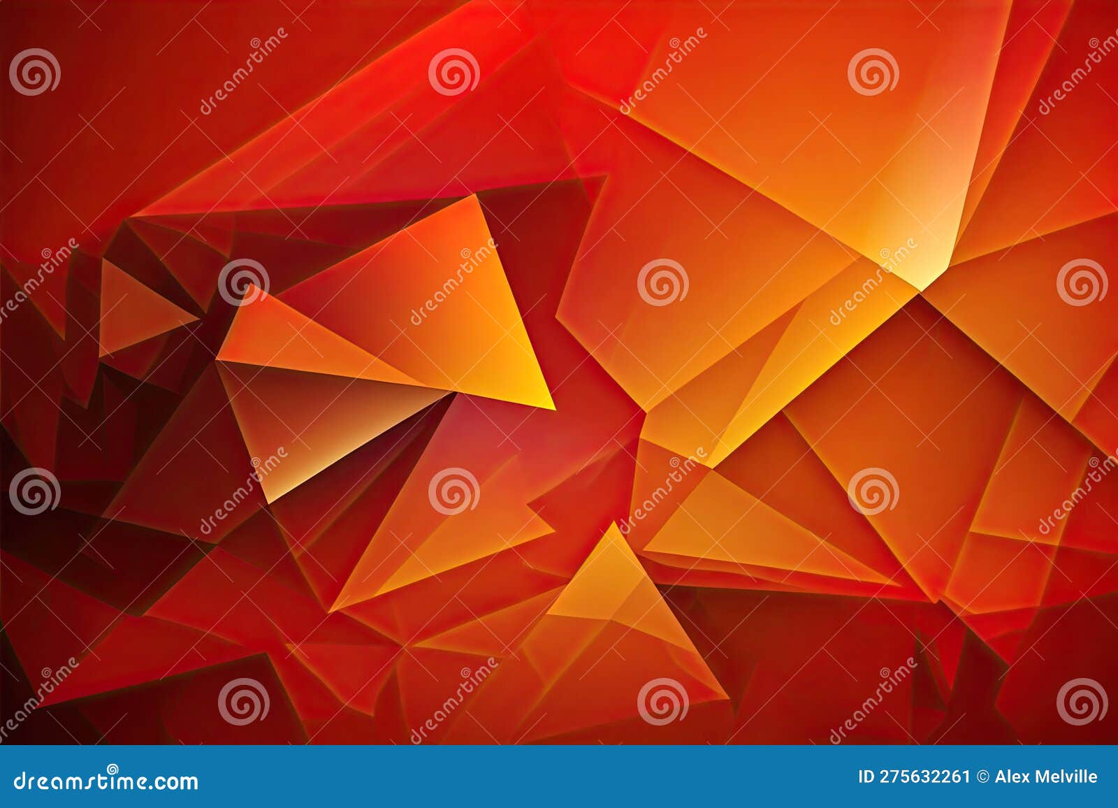 Deep Orange Triangle Based Abstract Background Illustration. Stock ...