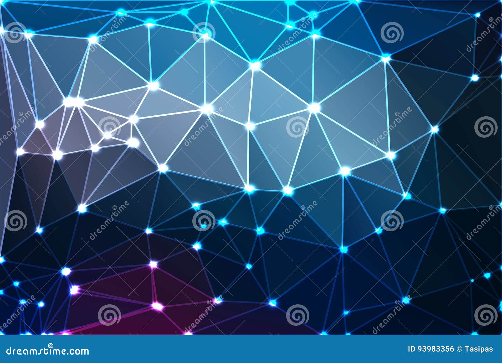 Deep and Pale Blue Geometric Background with Mesh and Lights Stock ...