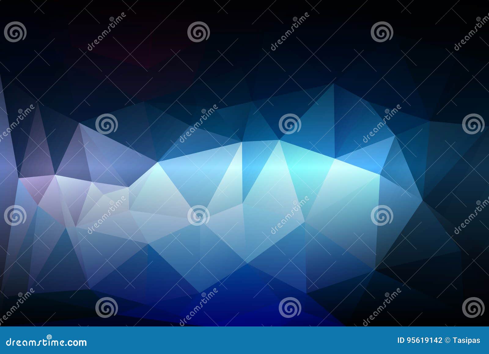 Deep and Pale Blue Low Poly Background Stock Vector - Illustration of ...