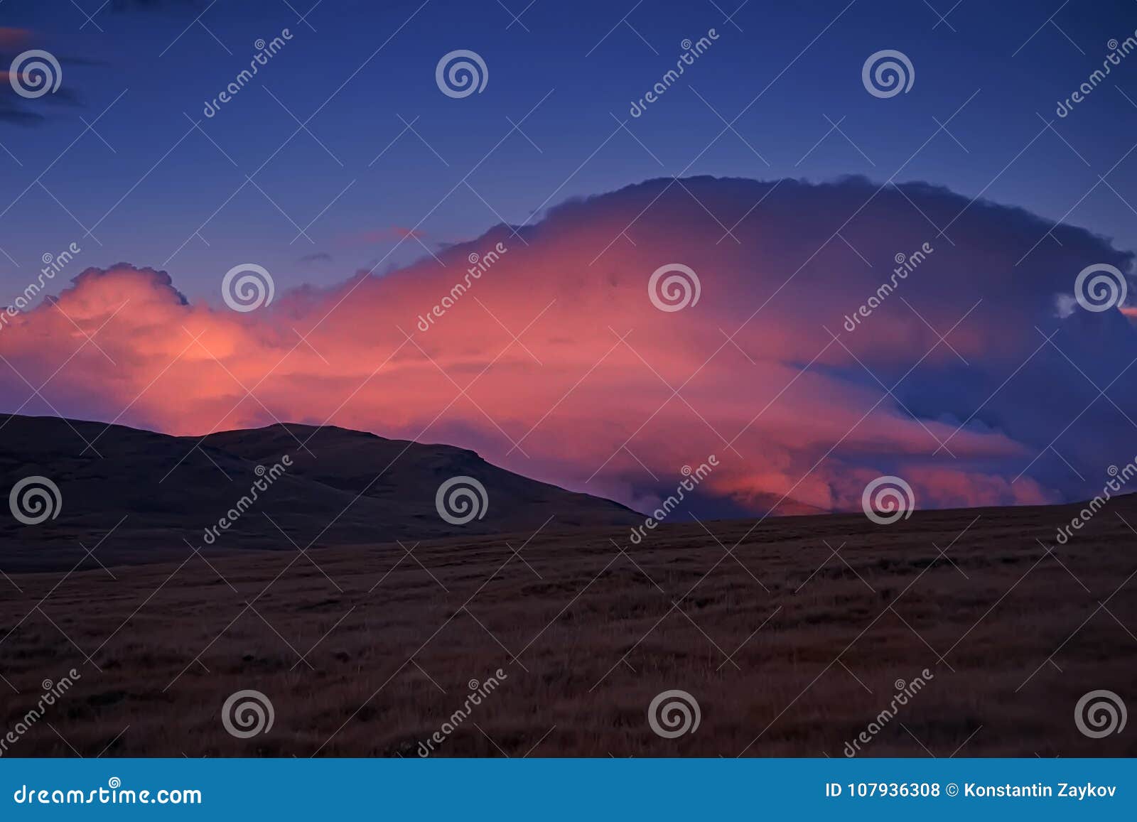 Deep Pink-red Sunset on the Stock Photo - Image of beautiful, dramatic ...