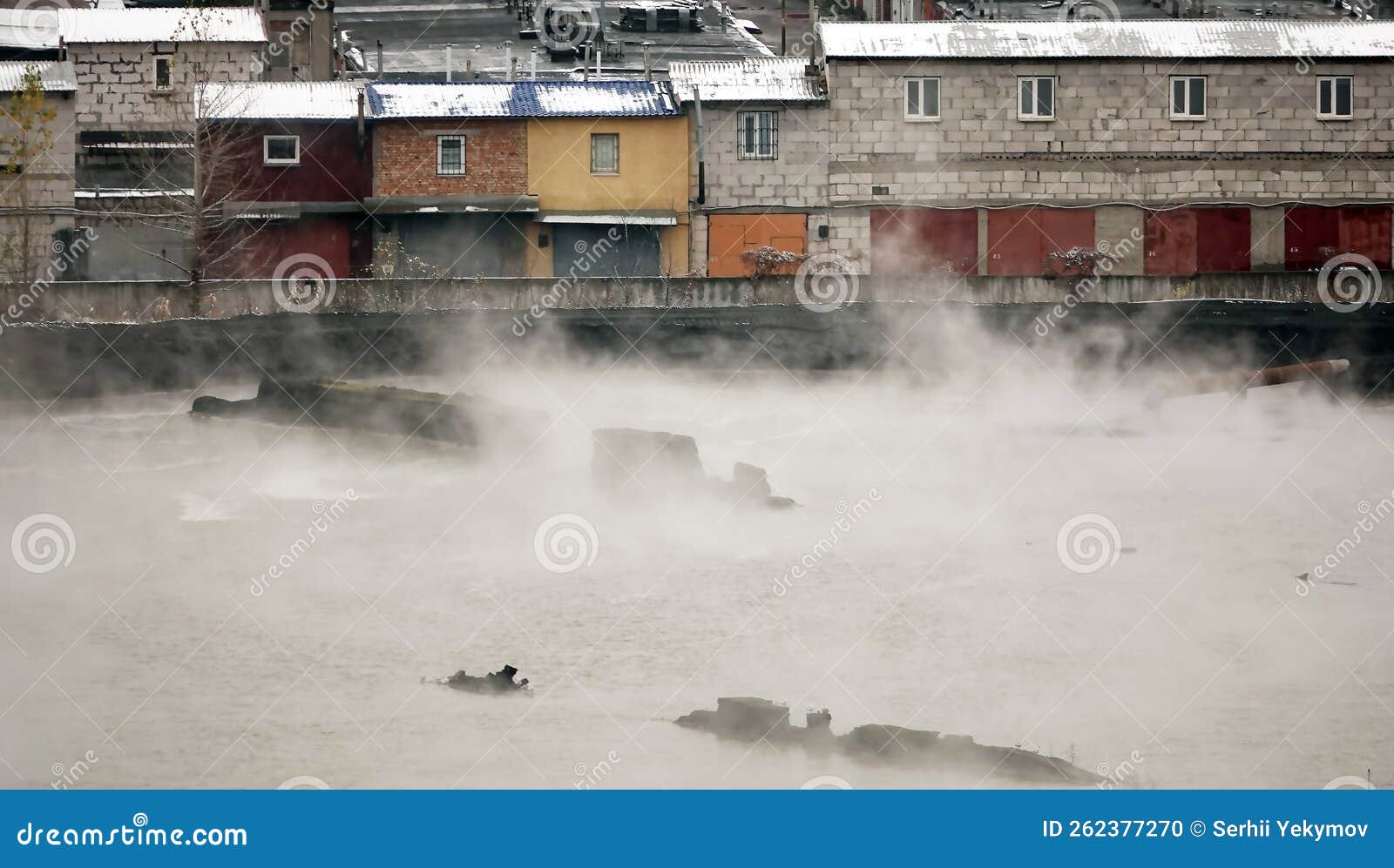 Deep Pit with Waste Hot Water Stock Photo - Image of death, ditch ...