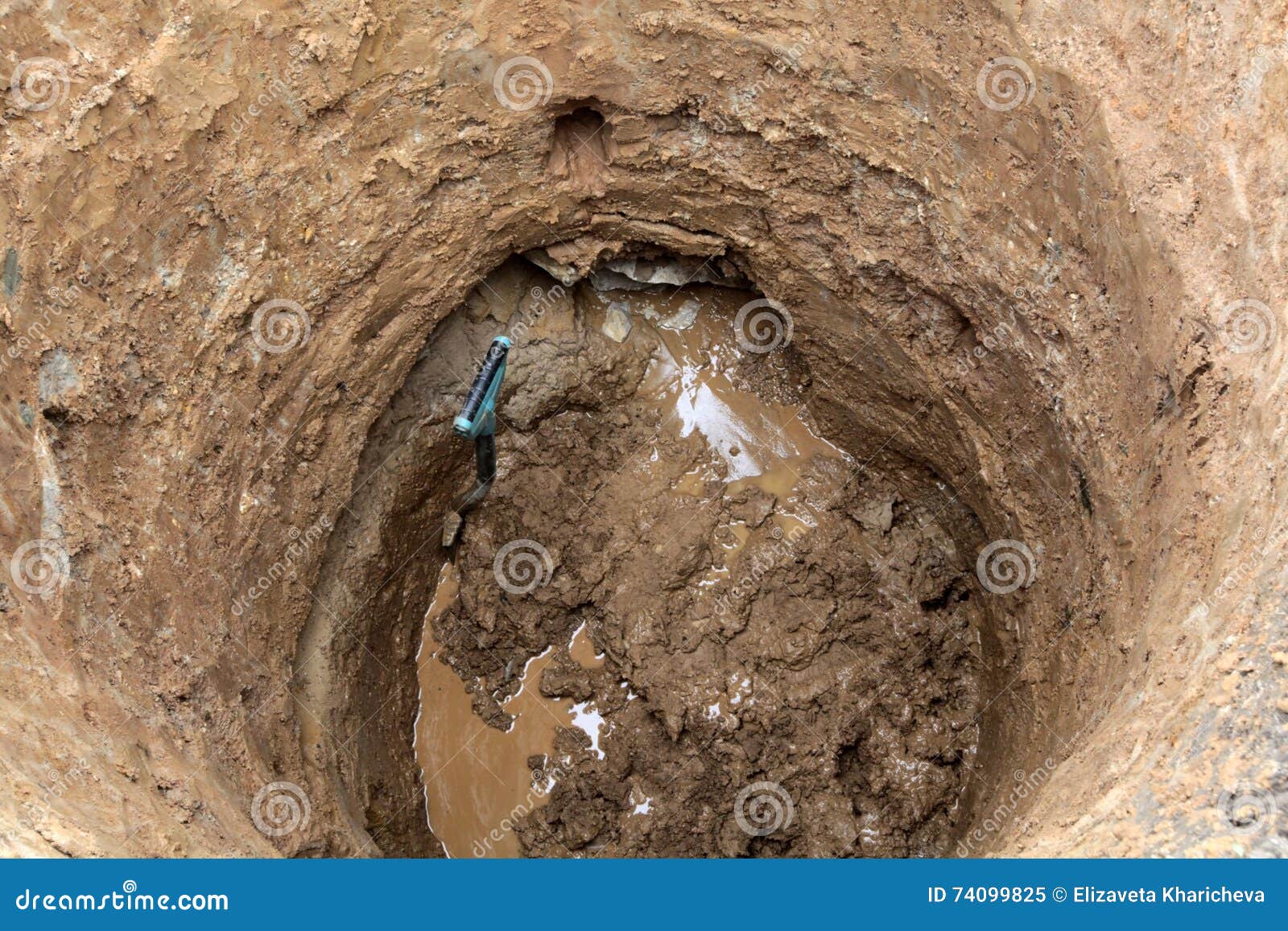 Deep pit wells stock image. Image of removed, tool, round - 74099825