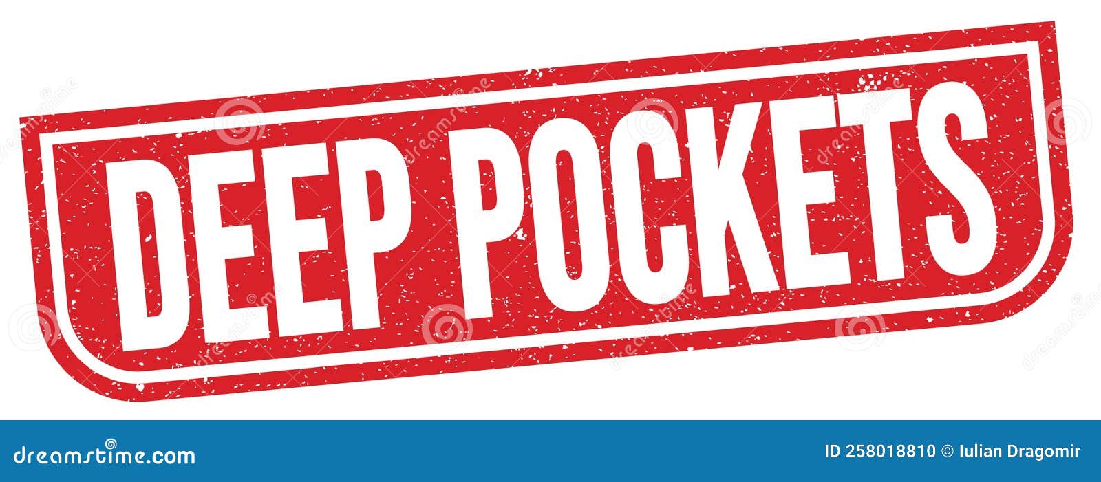 DEEP POCKETS Text Written on Red Stamp Sign Stock Photo - Image of ...