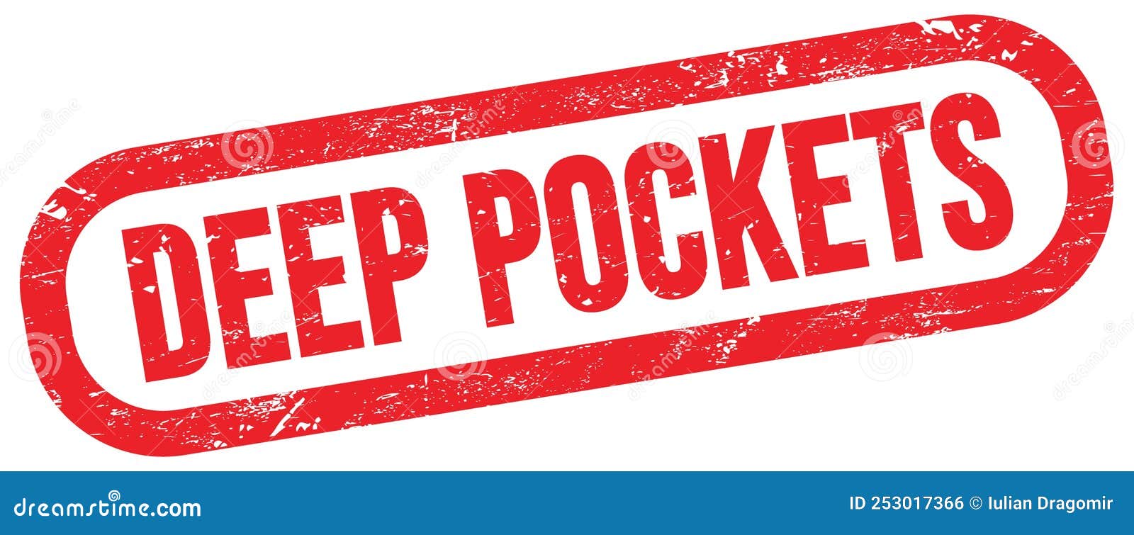 DEEP POCKETS, Text Written on Red Stamp Sign Stock Illustration ...