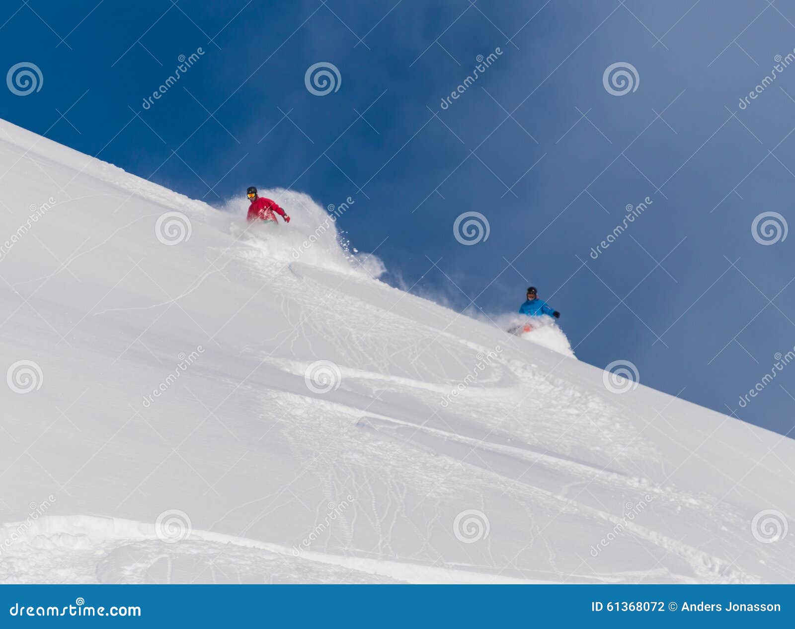 Deep Powder Skiing stock photo. Image of contours, center - 61368072