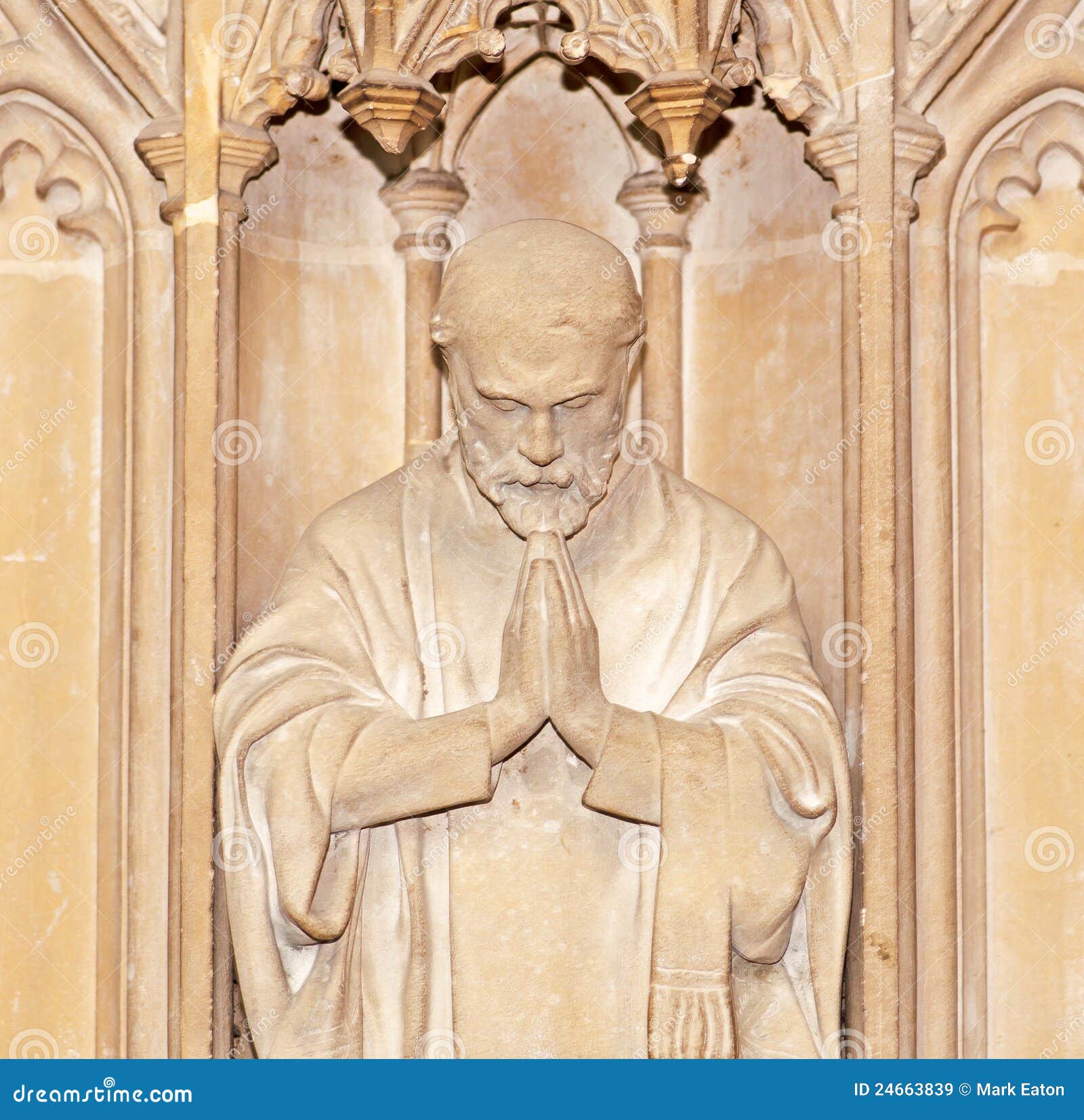 Deep in Prayer stock image. Image of church, basilica - 24663839