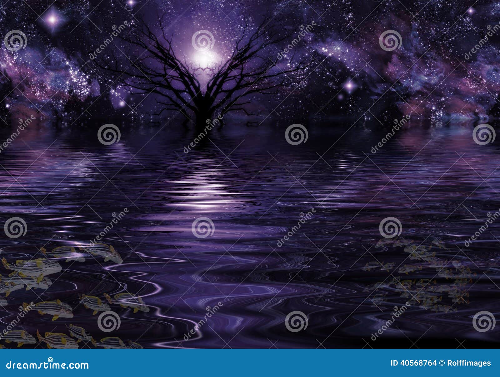 Deep Purple Fantasy stock illustration. Illustration of beauty - 40568764