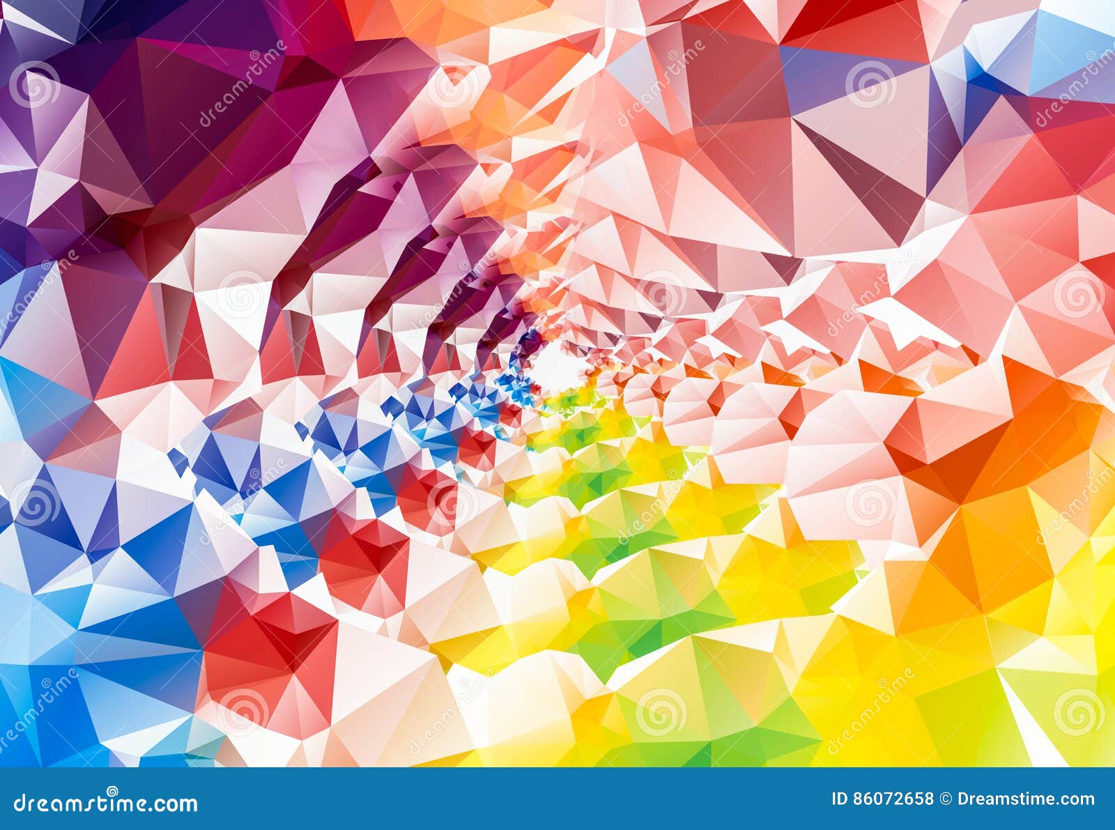 Deep Rainbow Polygonal Background. Triangles. Colors of Rainbow Stock ...