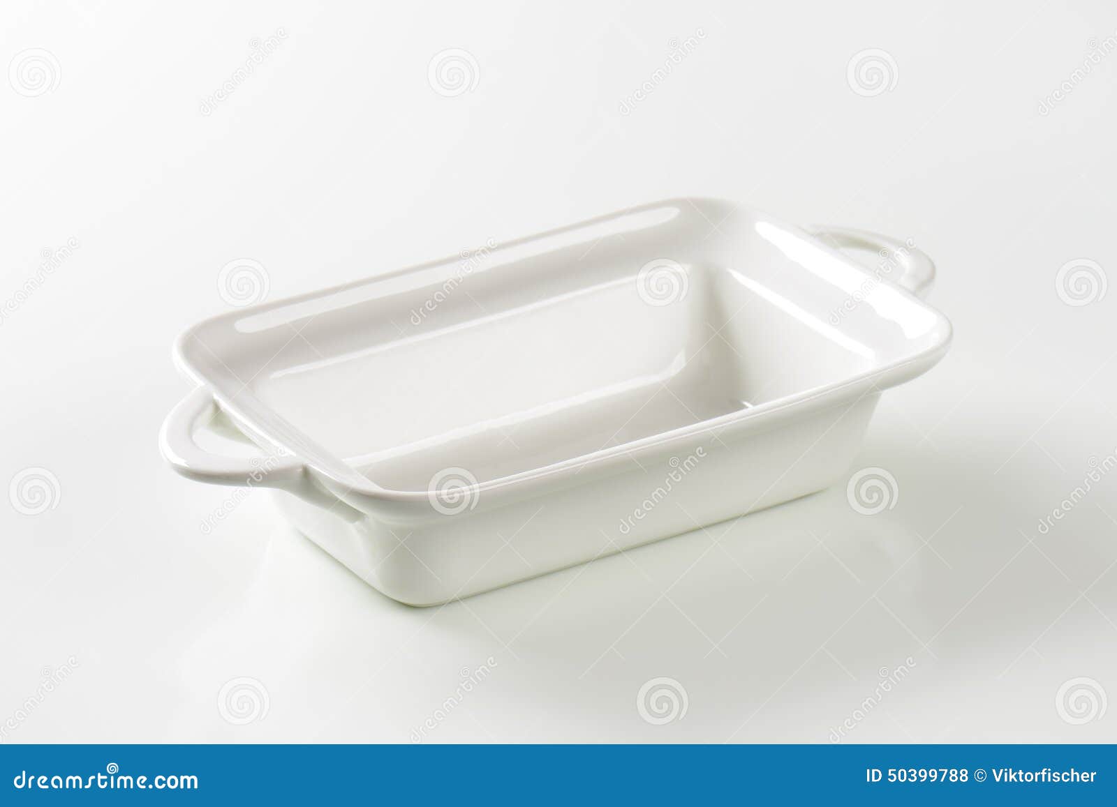 Deep Rectangular White Ceramic Dish Stock Photo - Image of tableware ...