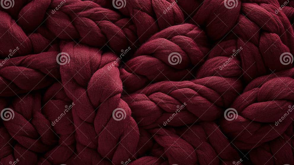 Deep Red Braided Wool Yarn Texture Background Stock Illustration ...