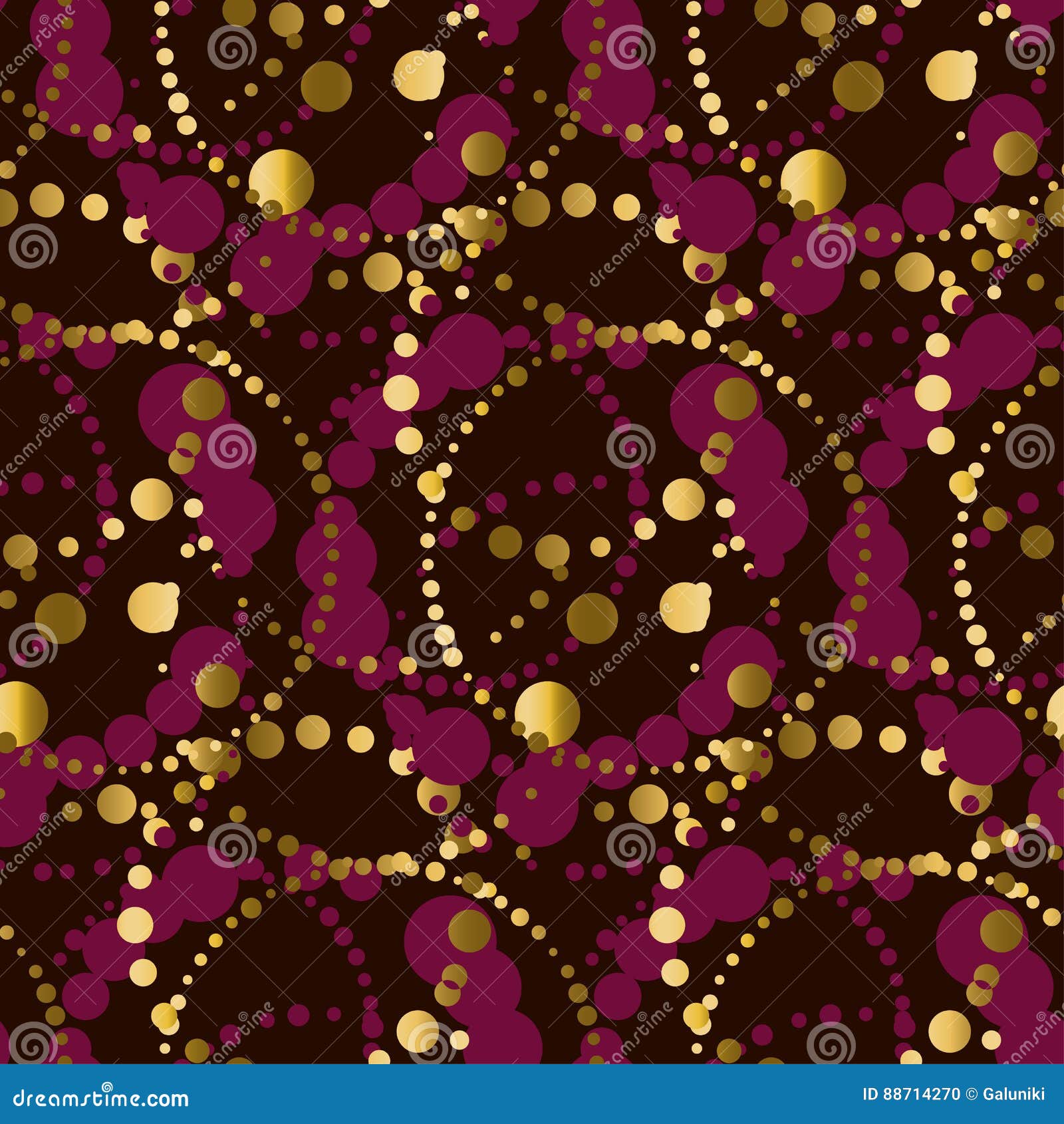 Deep Red Color Decorative Seamless Pattern Stock Vector - Illustration ...
