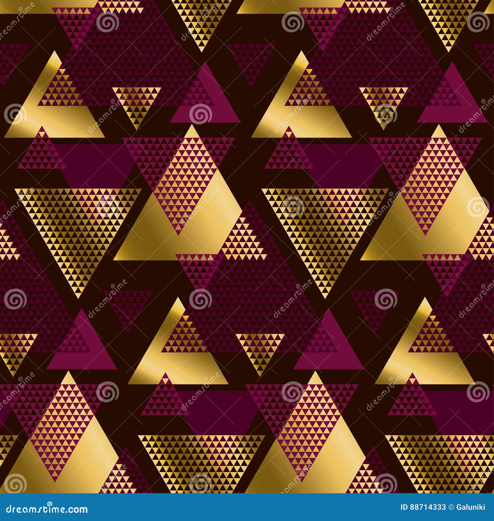 Deep Red Color Decorative Seamless Pattern Stock Vector - Illustration ...