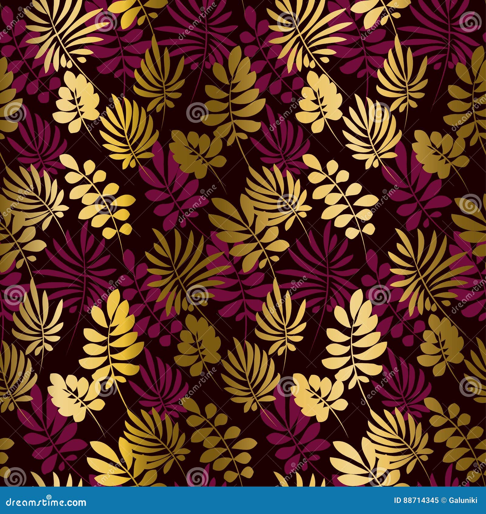 Deep Red Color Decorative Seamless Pattern Stock Vector - Illustration ...