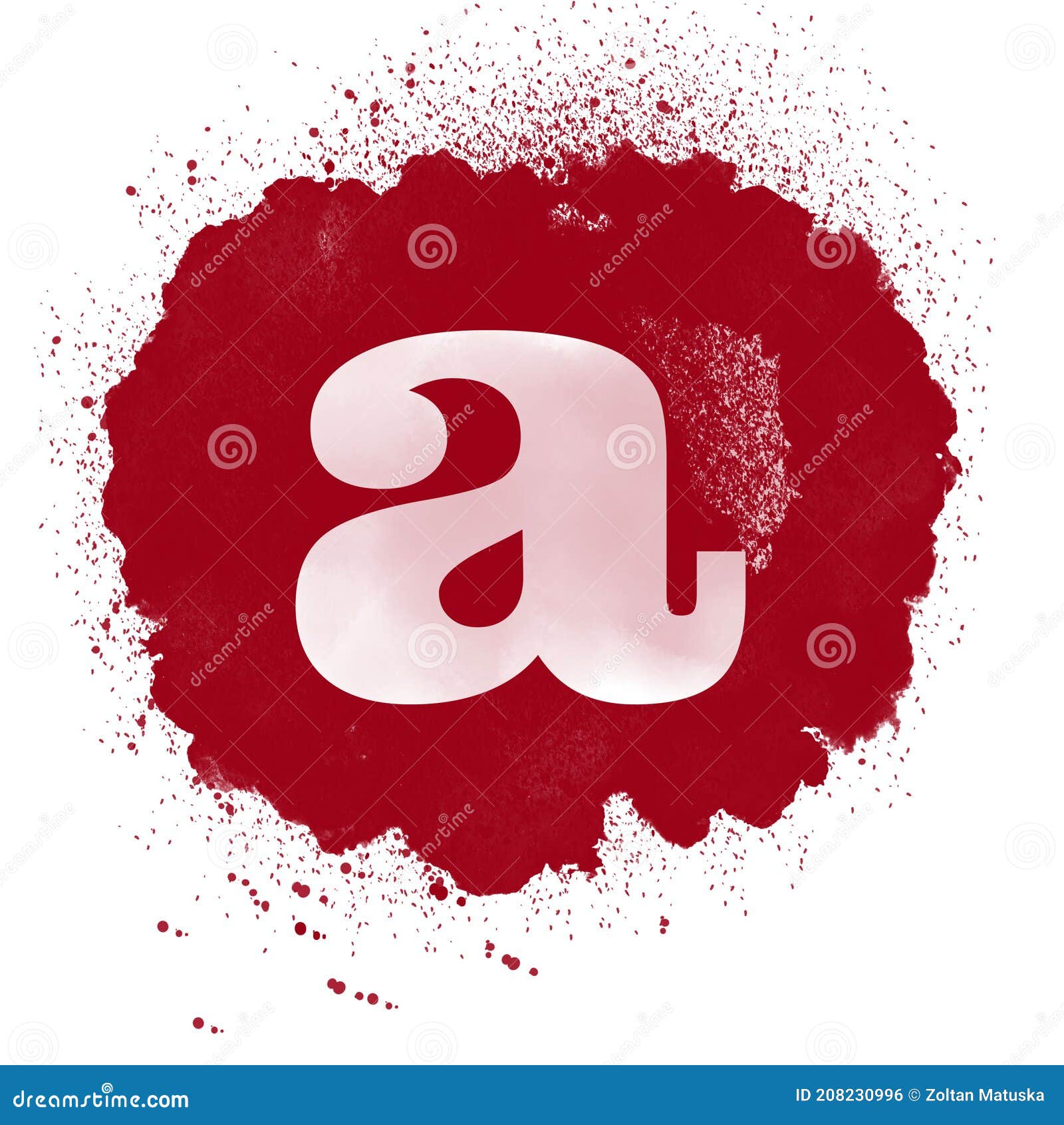 Deep Red Color Letter a , Isolated Design Element, Typography Alphabet ...