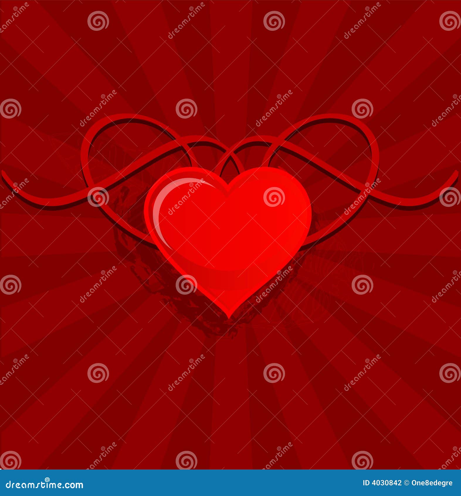 Deep Red Heart stock vector. Illustration of passion, abstract - 4030842