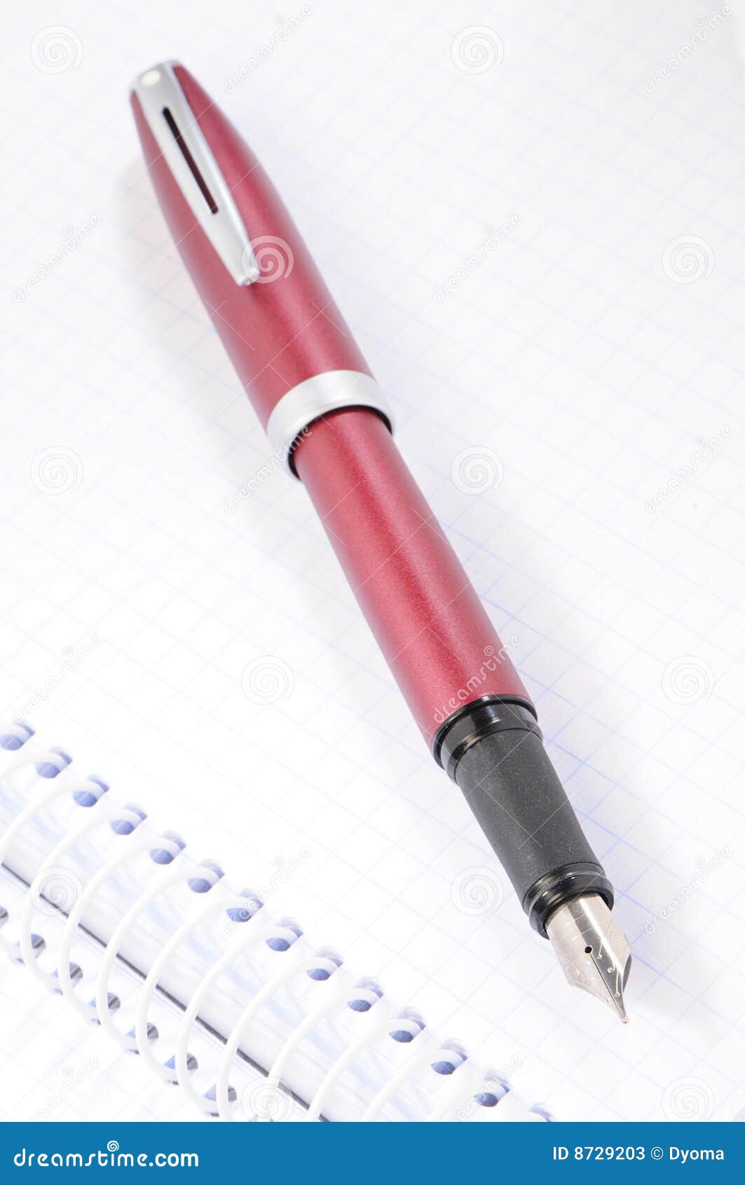 Deep red ink pen stock image. Image of calligraphy, diary - 8729203