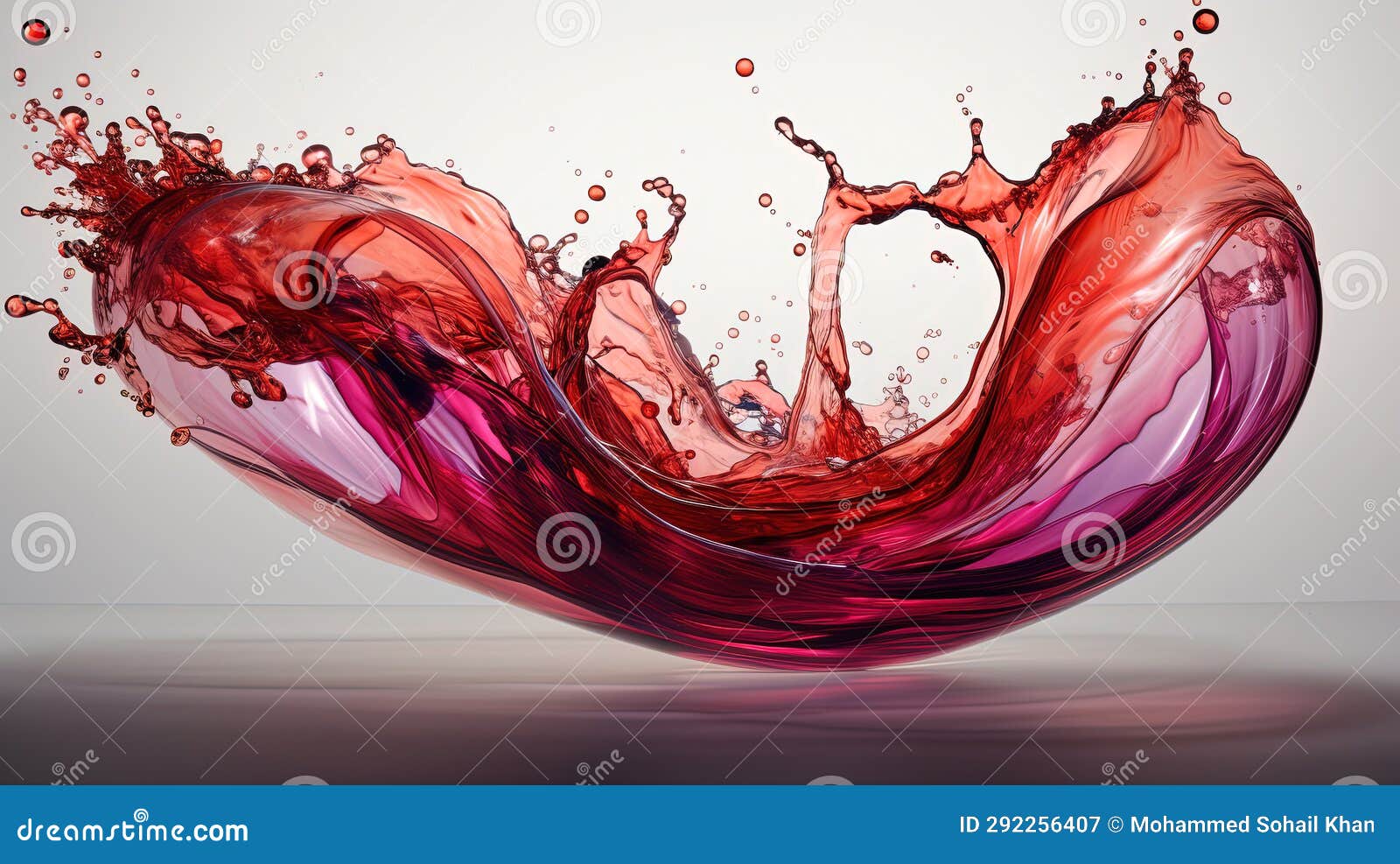 Deep Red Liquid Oil Paint and Red Cherries Splashing or Dripping on ...
