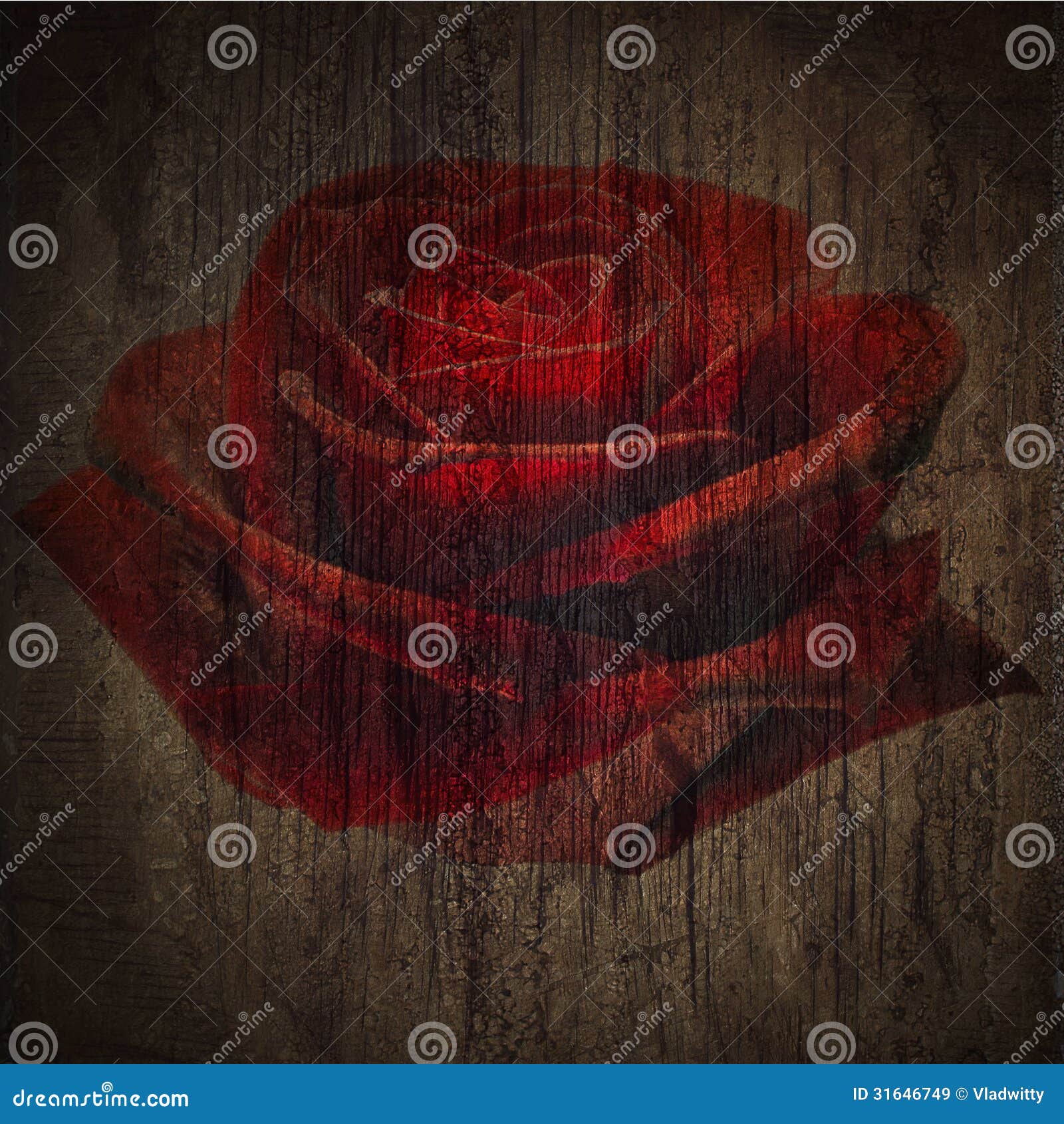 Deep red roses stock illustration. Illustration of grunge - 31646749