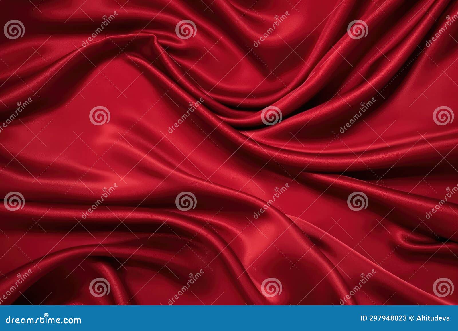 Deep Red Satin Undulated Over a Flat Surface Stock Image - Image of ...