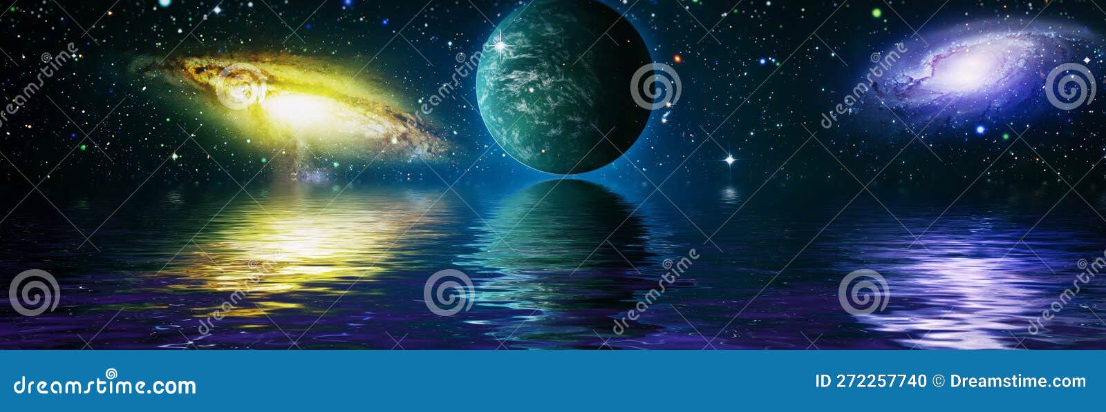 Deep Reflected Space in Water . Starry Outer Space Background Texture ...
