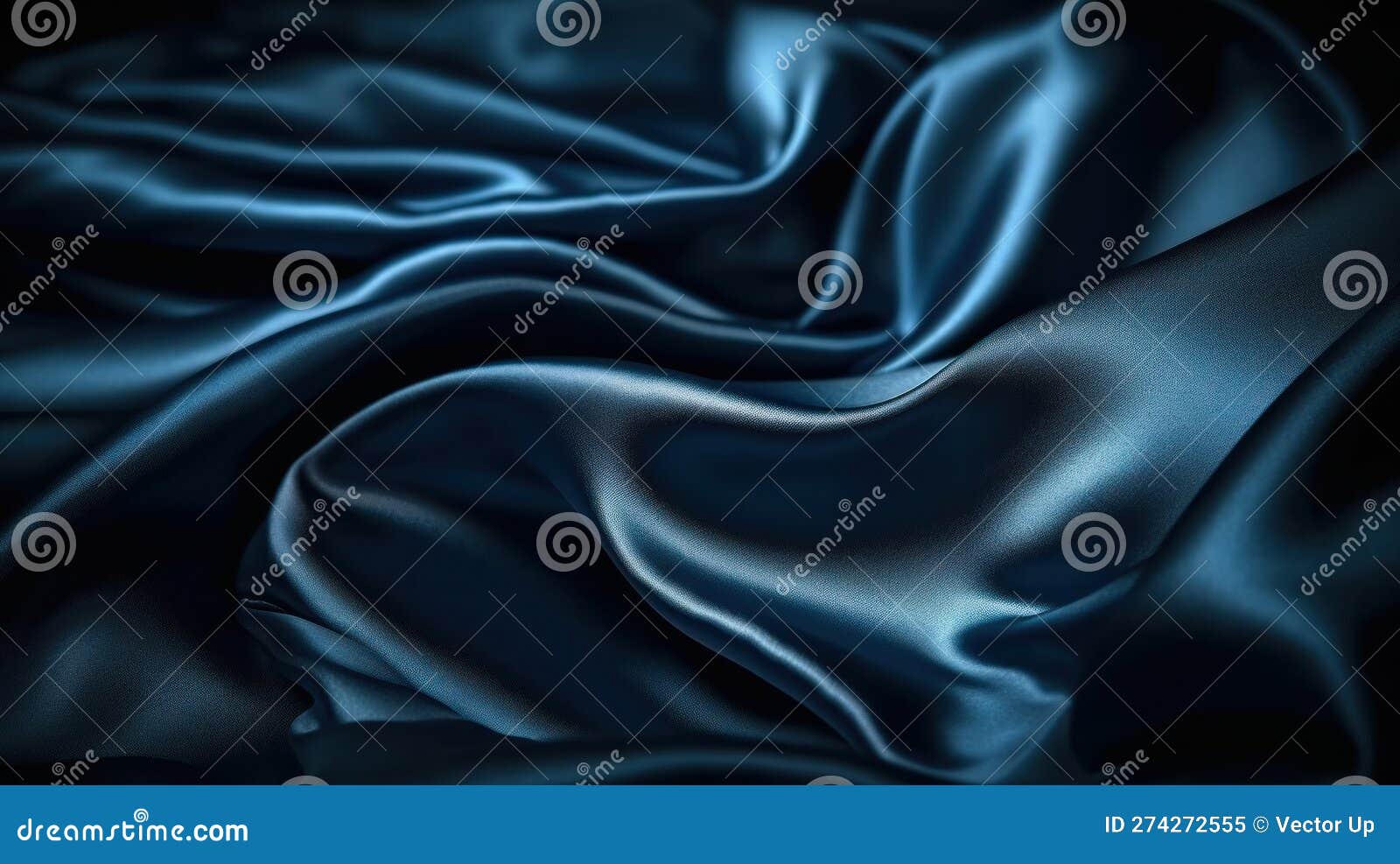 Deep Rich Blue Colored Satin. Generative AI Stock Illustration ...
