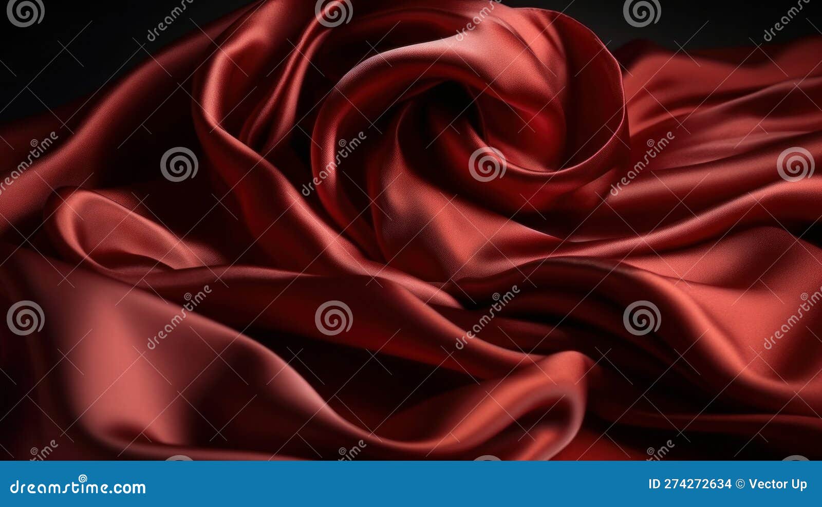 Deep Rich Red Colored Satin. Generative AI Stock Illustration ...