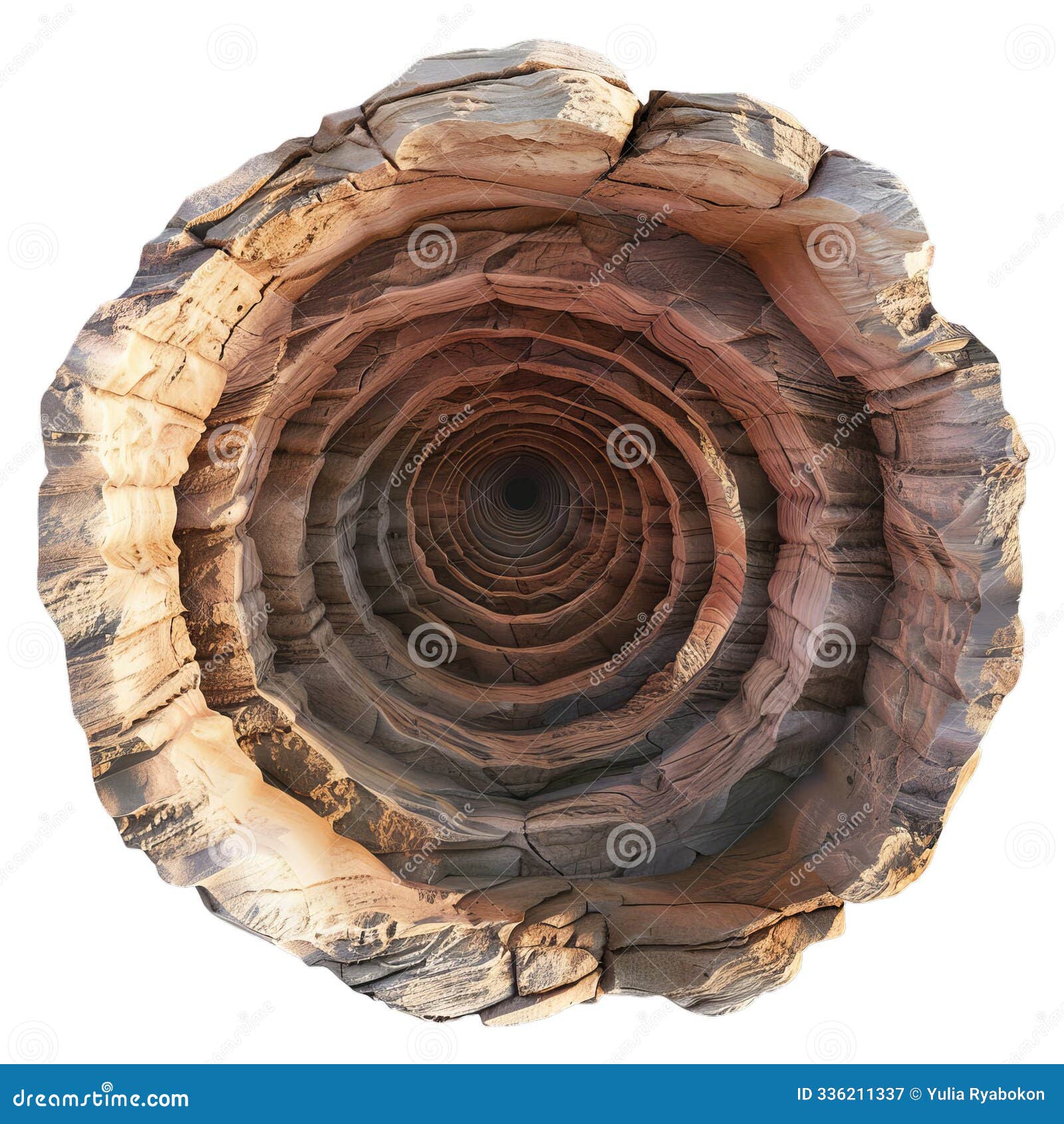 Deep Round Hole Leading To the Center of the Earth Stock Image - Image ...
