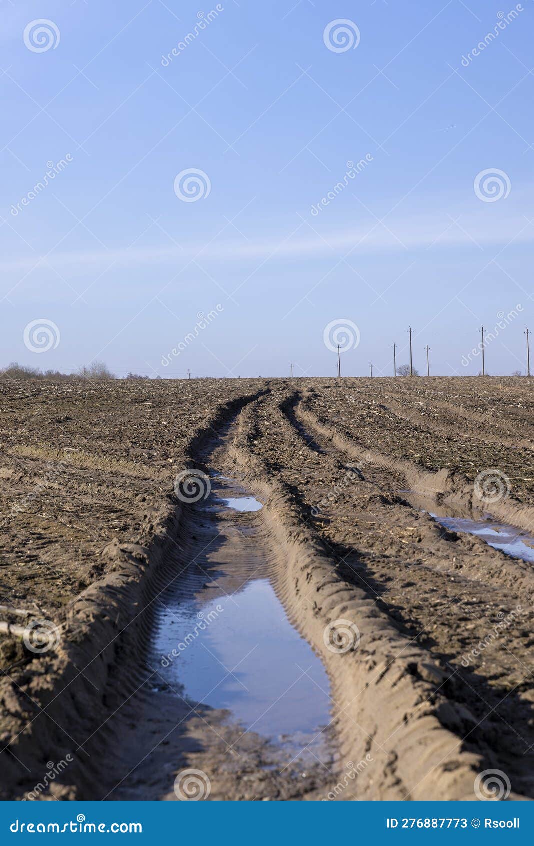 Deep Ruts from Cars in the Mud of the Field Stock Image - Image of soil ...