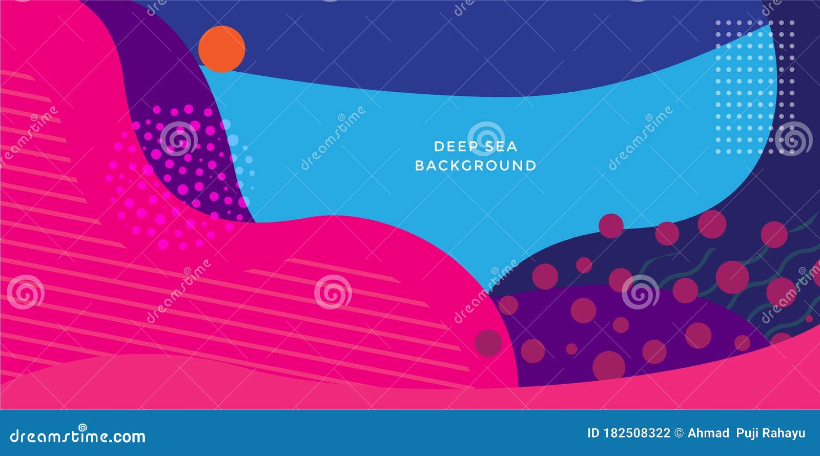 Deep Sea Abstract Background Design Template Stock Vector ...