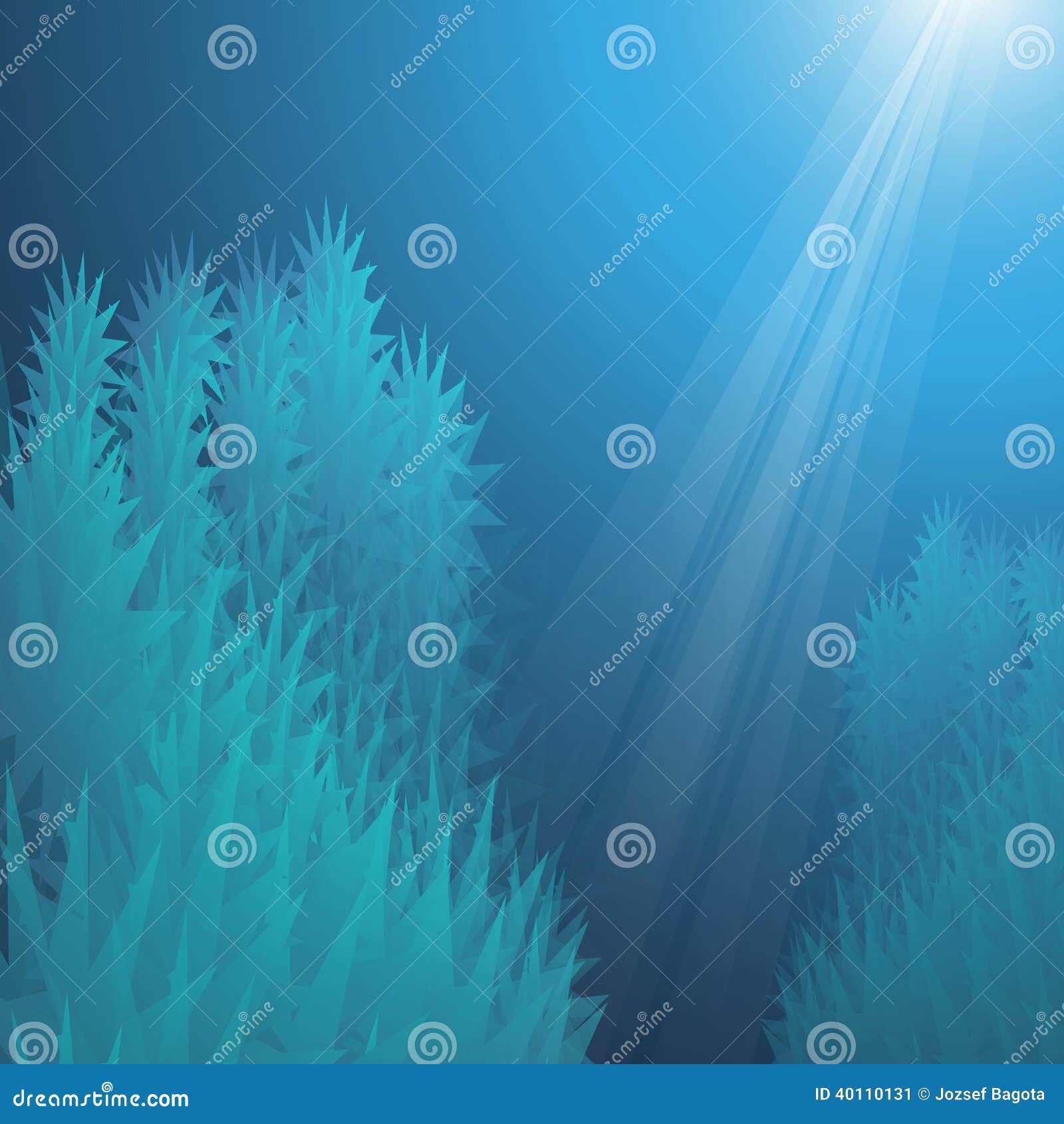 Deep Sea - Blue Abstract Background Design Stock Vector - Illustration ...