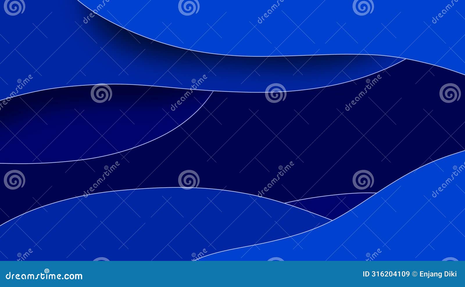 Deep Sea Blue Gradient Wallpaper Background. Stock Illustration ...