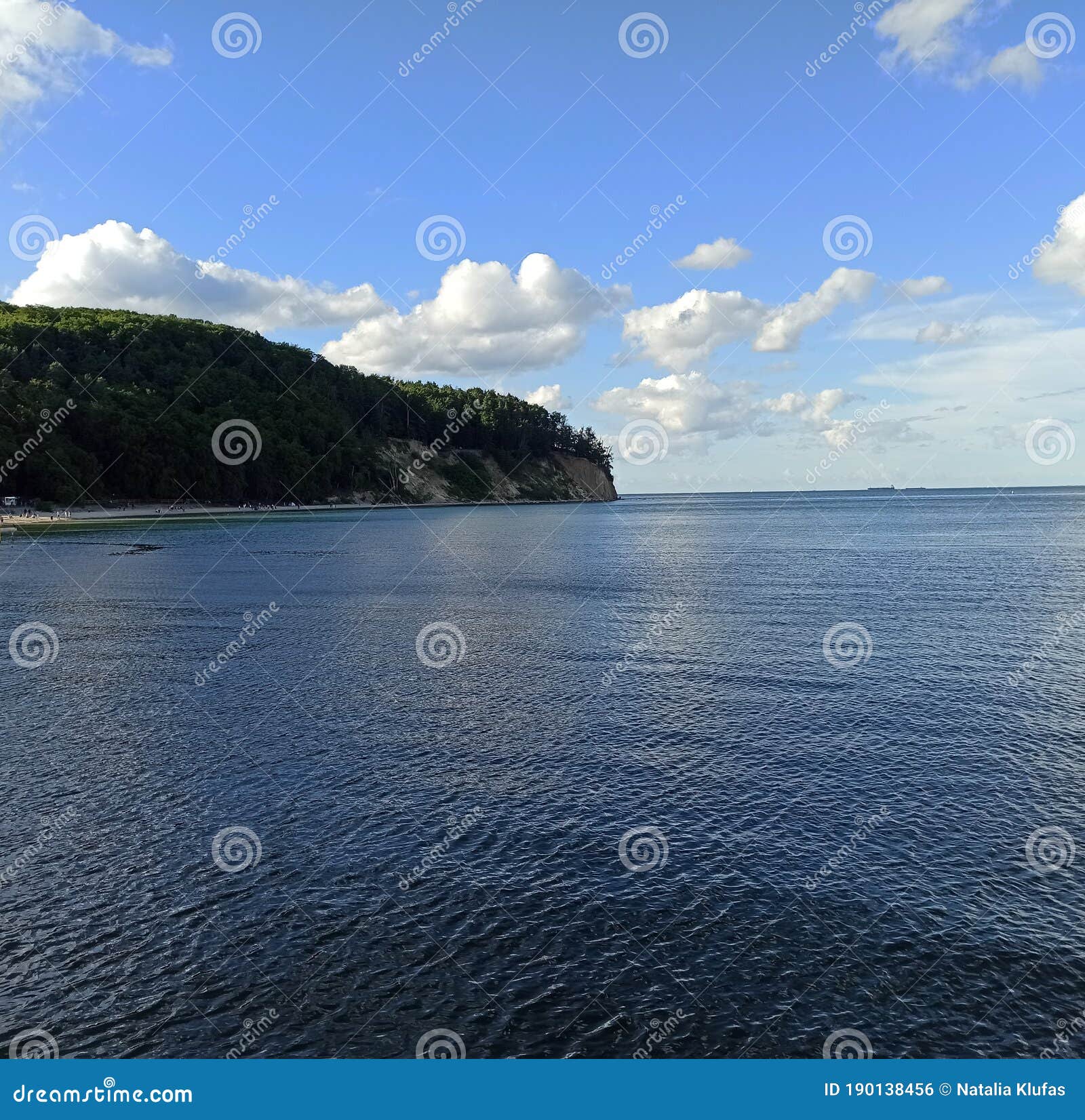 Deep sea and cliff stock photo. Image of sunny, baltic - 190138456